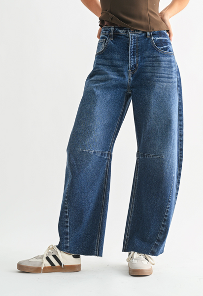 BARREL JEANS WITH SEAM DETAILS – Etienne Marcel Denim